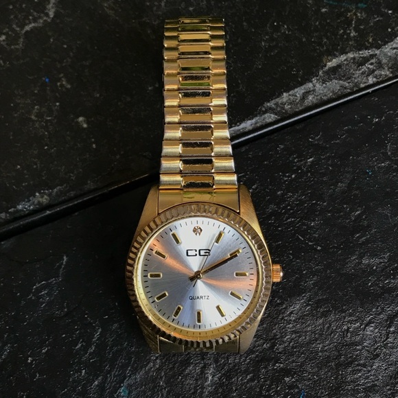 CG | Accessories | Vintage Cg Quartz Watch Silvergold Tone Flex Band ...